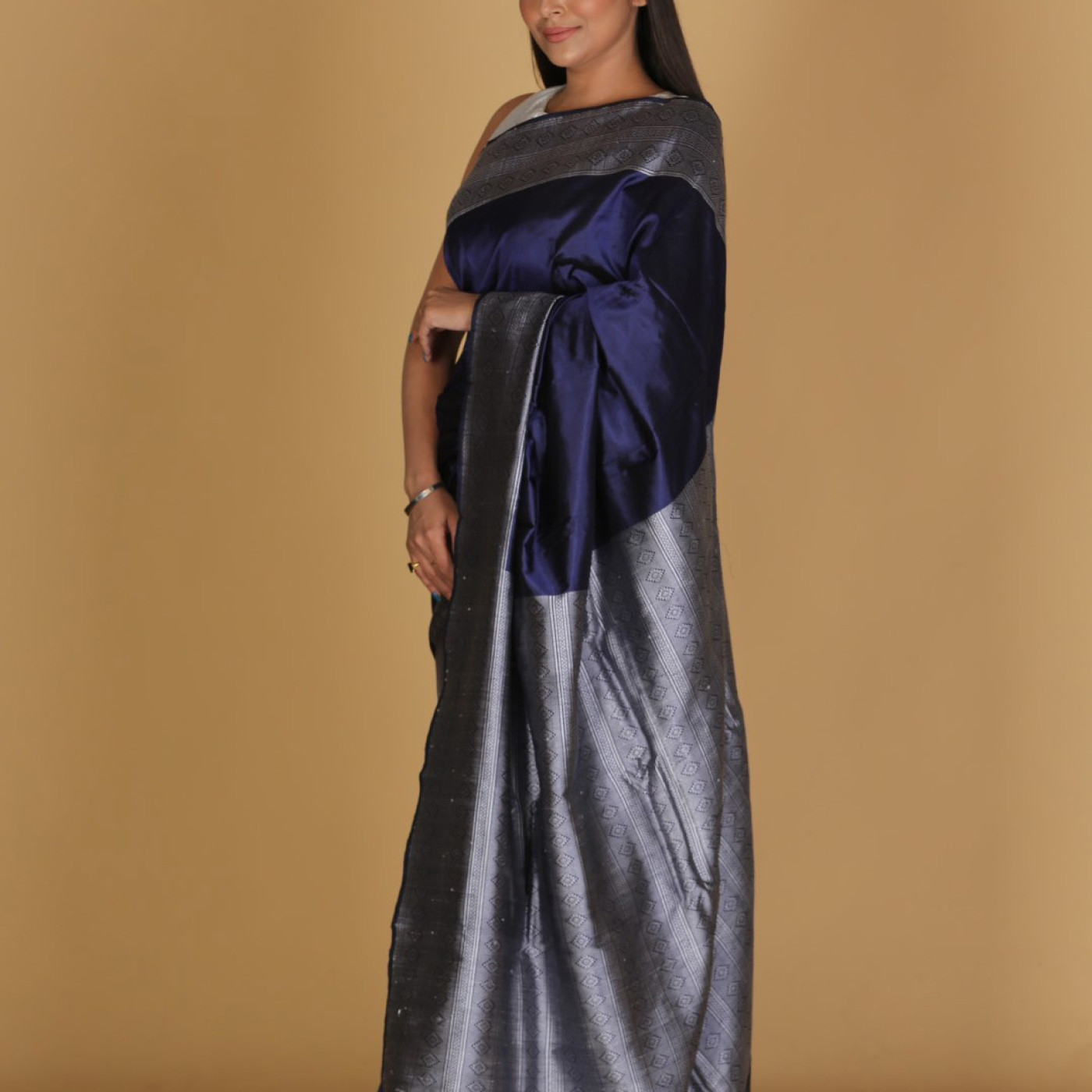 Himani Design Ink Blue Saree